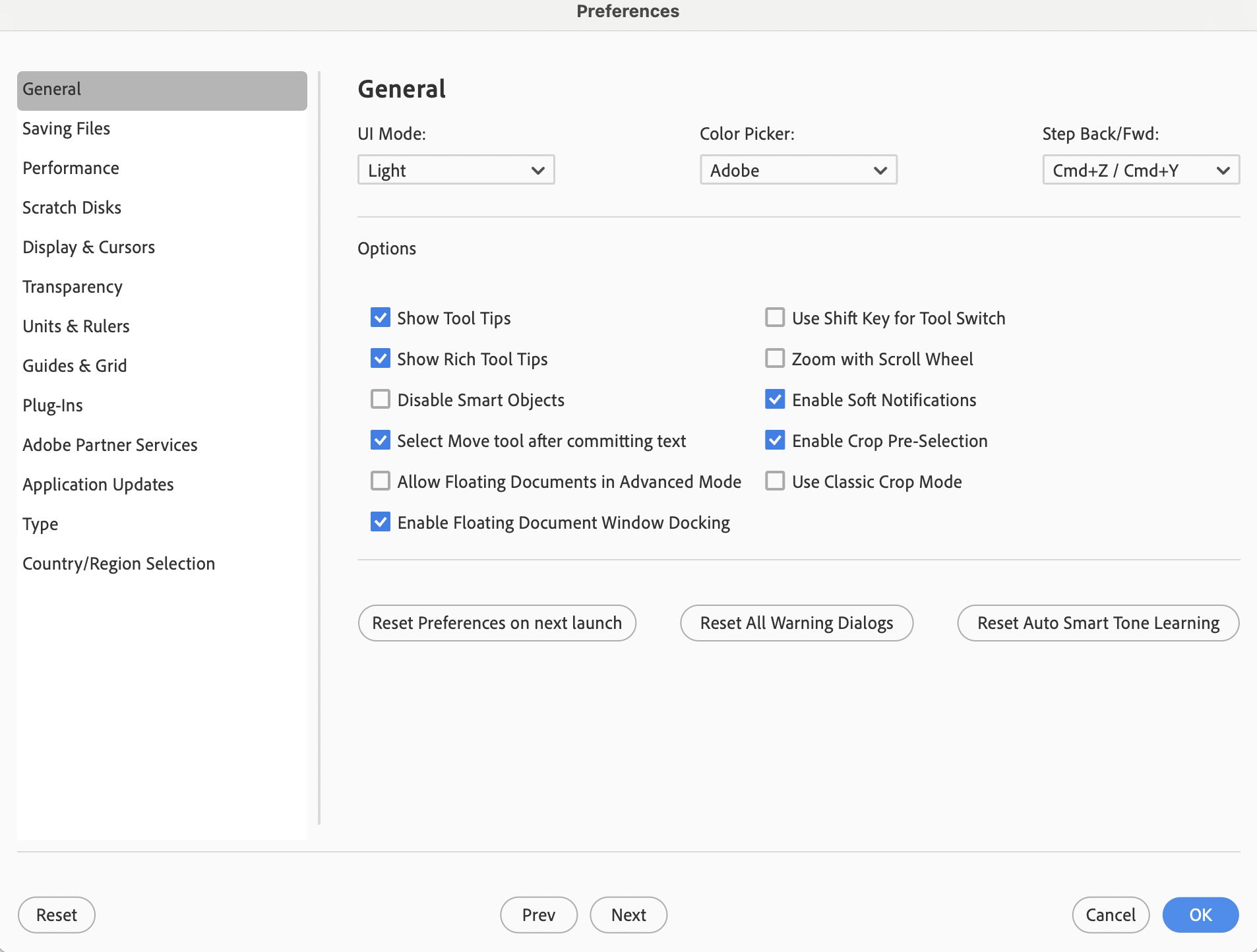 Preferences in Photoshop Elements